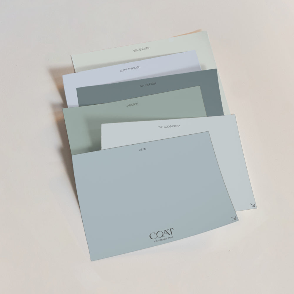 Light Blue Paint Sample Pack | Peel & Stick Samples | COAT Paints