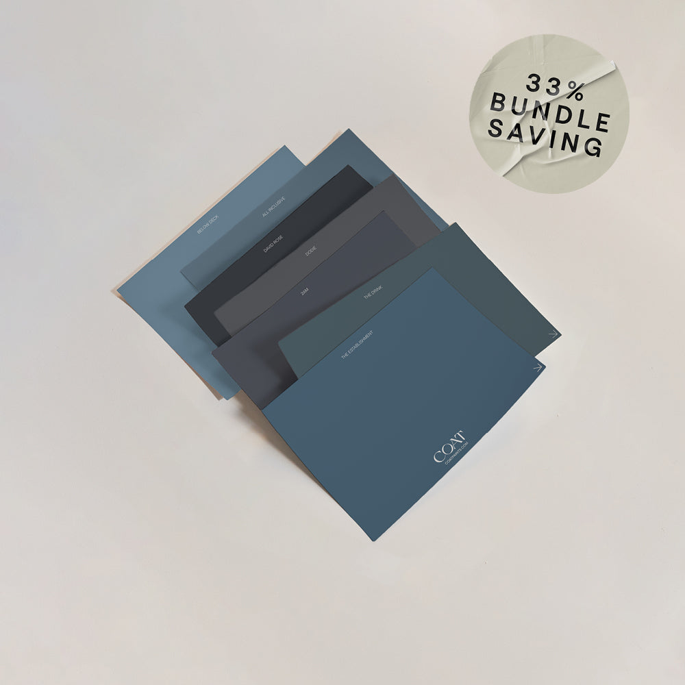 Dark Blue Paint Sample Pack | Peel & Stick Samples | COAT Paints