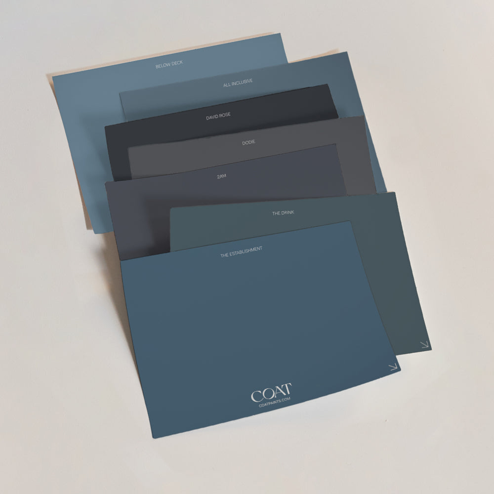Dark Blue Paint Sample Pack | Peel & Stick Samples | COAT Paints