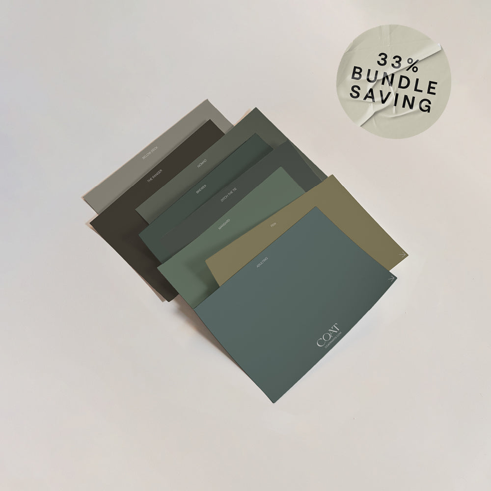 Dark Green Paint Sample Pack | Peel & Stick Samples | COAT Paints