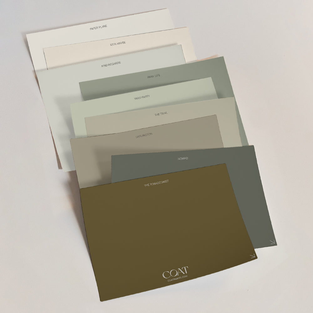 Earthy Green Colour Scheme | Peel & Stick Samples | COAT Paints