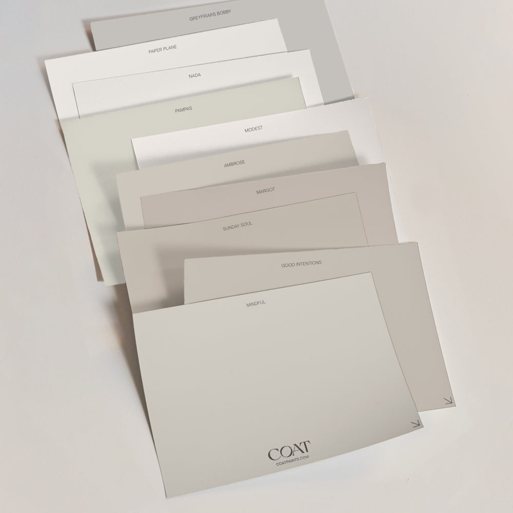 Greige Paint Sample Pack | Peel & Stick Samples | COAT Paints