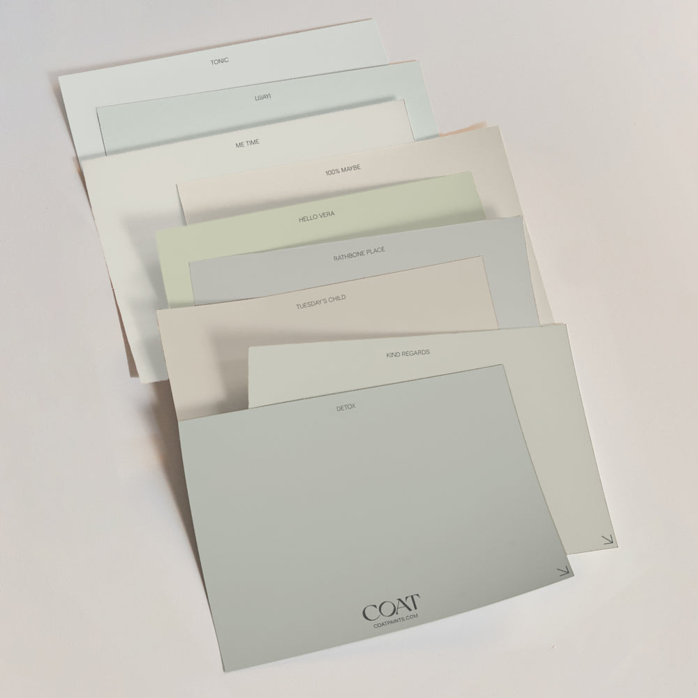 Light Green Paint Sample Pack | Peel & Stick Samples | COAT Paints