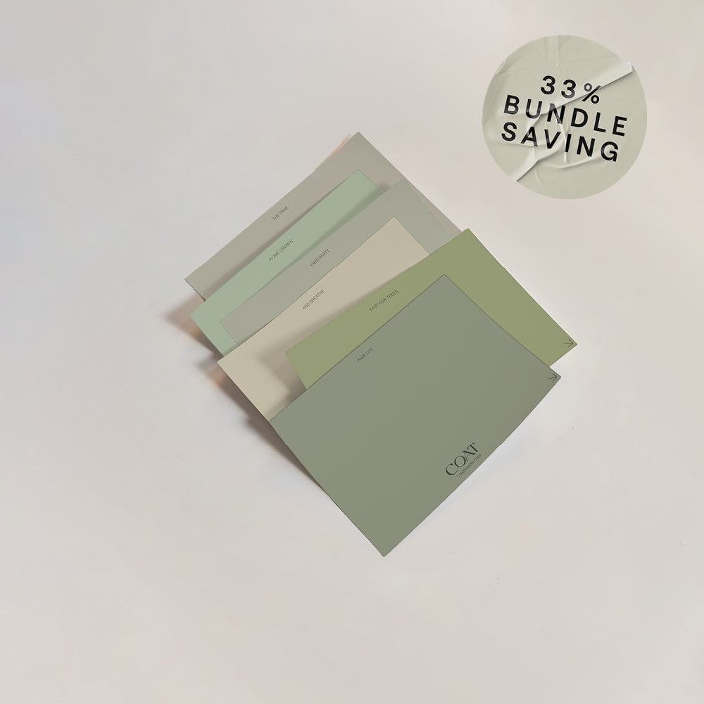 Mid Green Paint Sample Pack | Peel & Stick Samples | COAT Paints