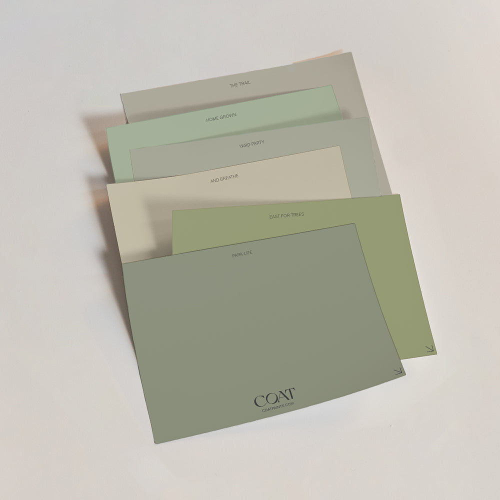 Mid Green Paint Sample Pack | Peel & Stick Samples | COAT Paints