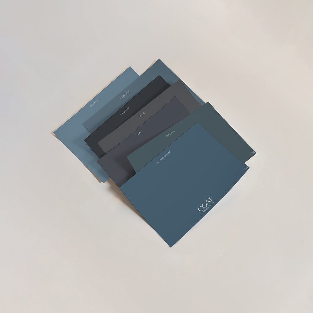 Dark Blue Paint Sample Pack | Peel & Stick Samples | COAT Paints