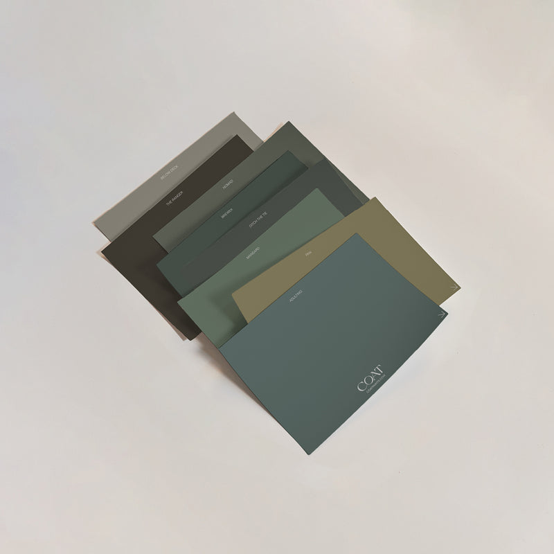 Dark Green Paint Sample Pack | Peel & Stick Samples | COAT Paints