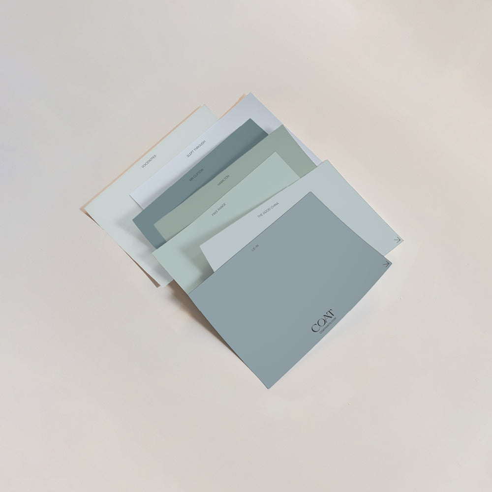 Light Blue Paint Sample Pack | Peel & Stick Samples | COAT Paints