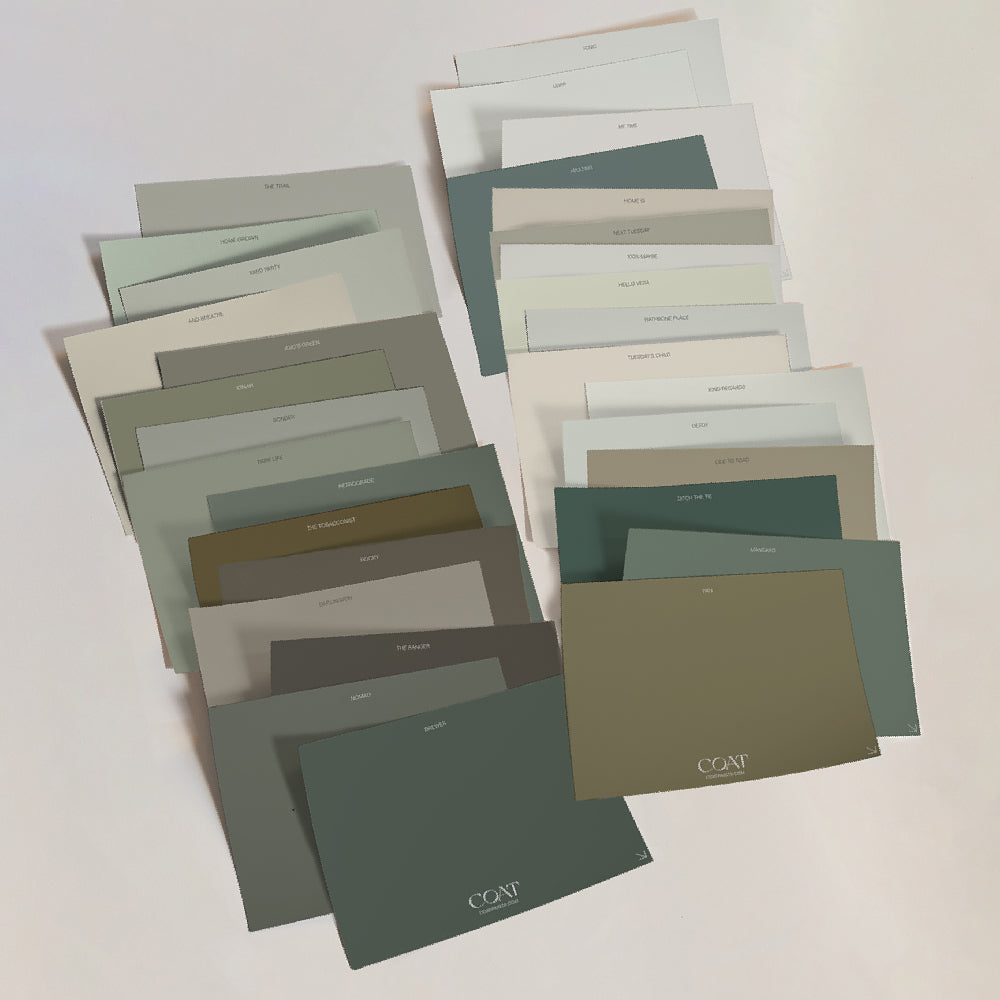 The Ultimate Green Sample Pack | Peel & Stick Samples | COAT Paints