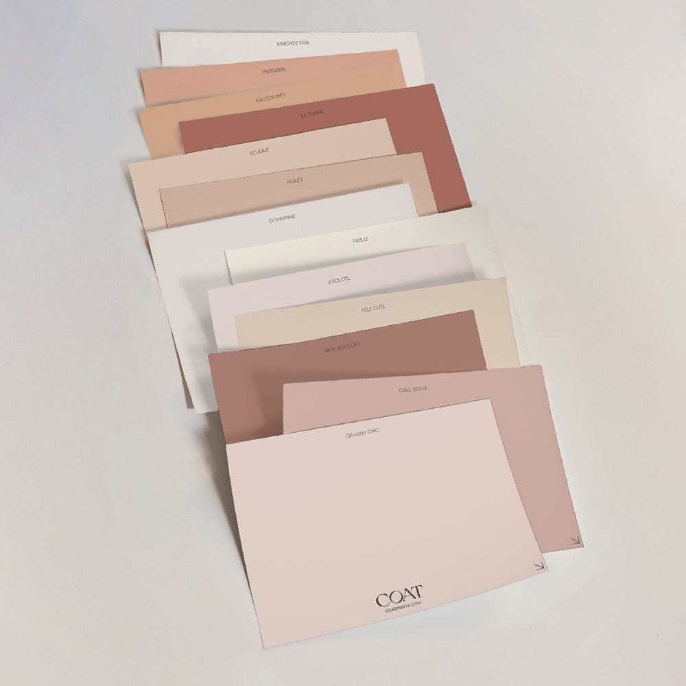 Pink Paint Sample Pack | Peel & Stick Samples | COAT Paints