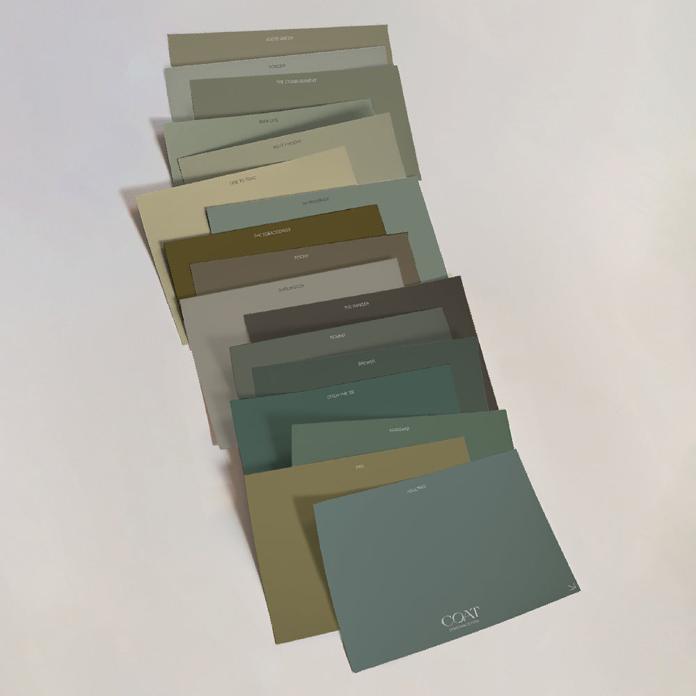 Dark Green Paint Sample Pack | Peel & Stick Samples | COAT Paints