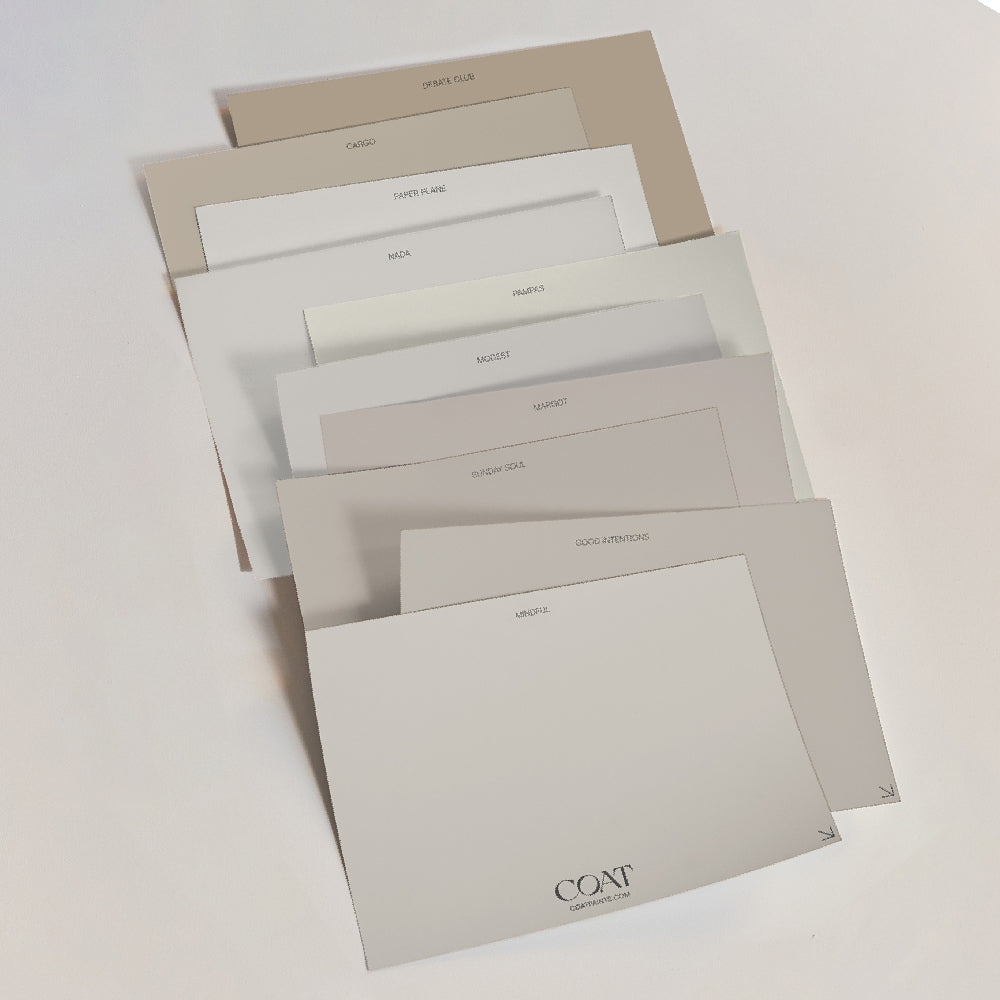 Greige Paint Sample Pack | Peel & Stick Samples | COAT Paints
