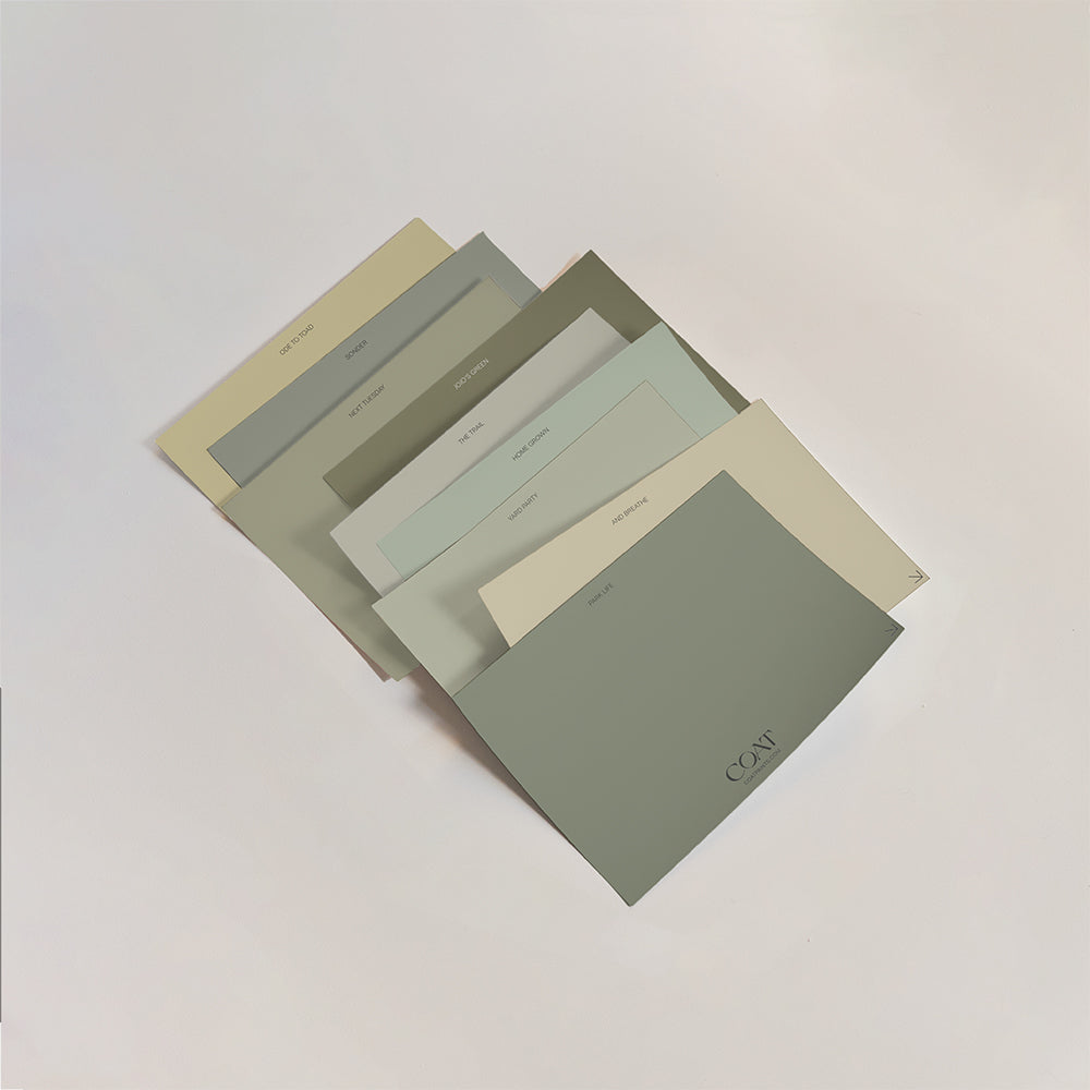 Mid Green Paint Sample Pack | Peel & Stick Samples | COAT Paints