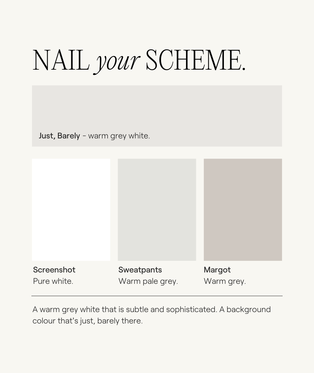 Buy Warm Grey White Paint (Just, Barely) - Flat Matt – COAT Paints