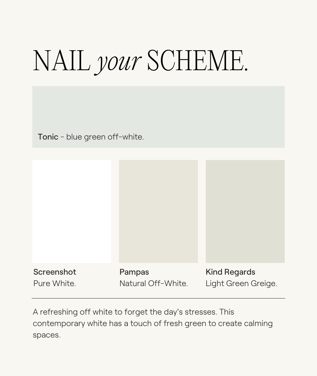 Buy Blue Green Off White Paint - Flat Matt (Tonic) – COAT Paints